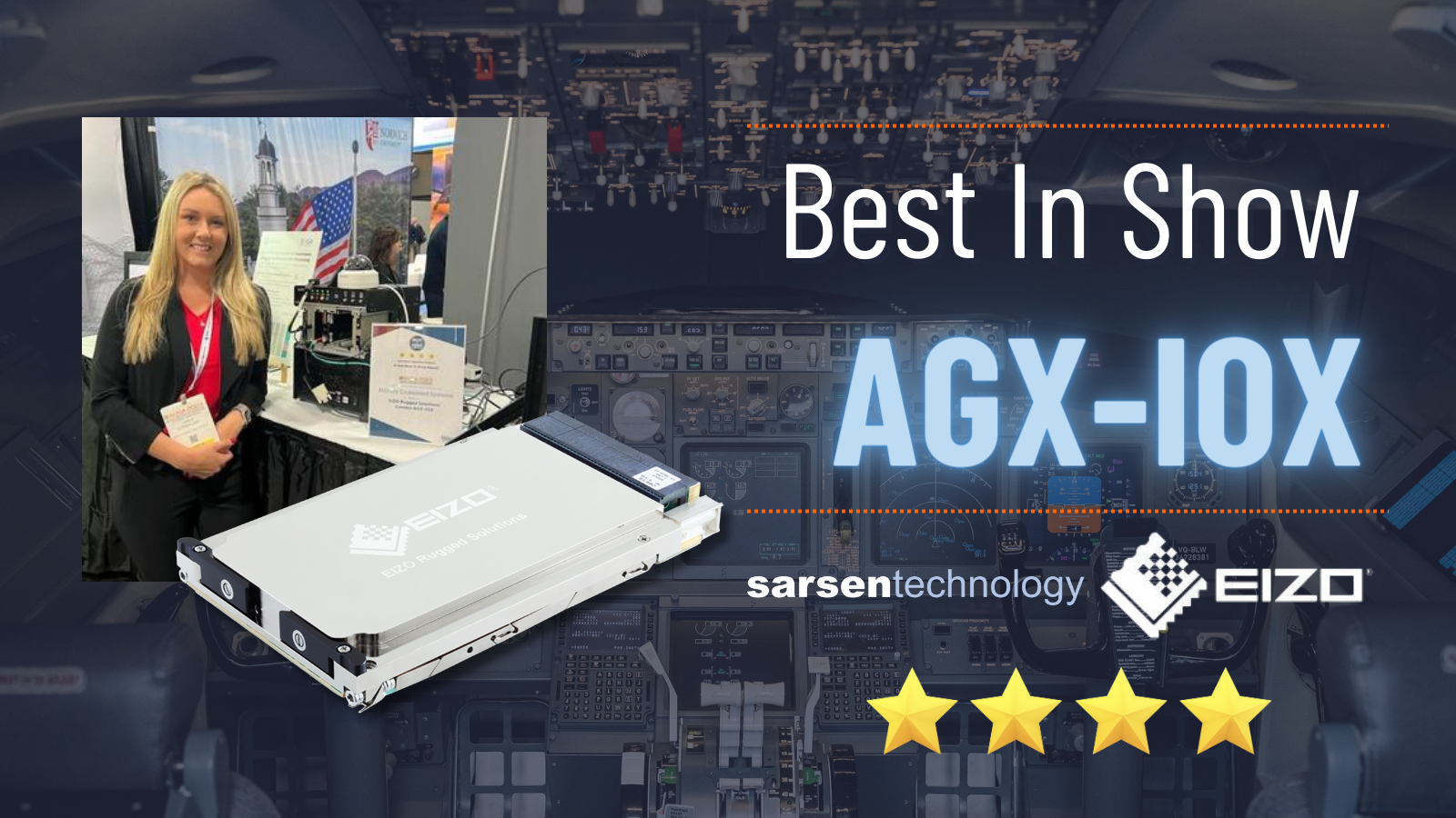 October 2023 - EIZO Rugged Wins Best In Show Award at AUSA 2023 - Sarsen Technology